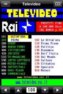Il Televideo Da Cliccare Direttamente Nell'iPhone